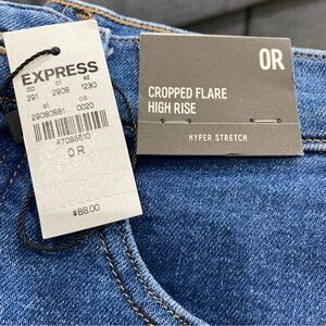 Express | Jeans | Express Ladies Cropped Flare High Rise Jeans Nwt ...